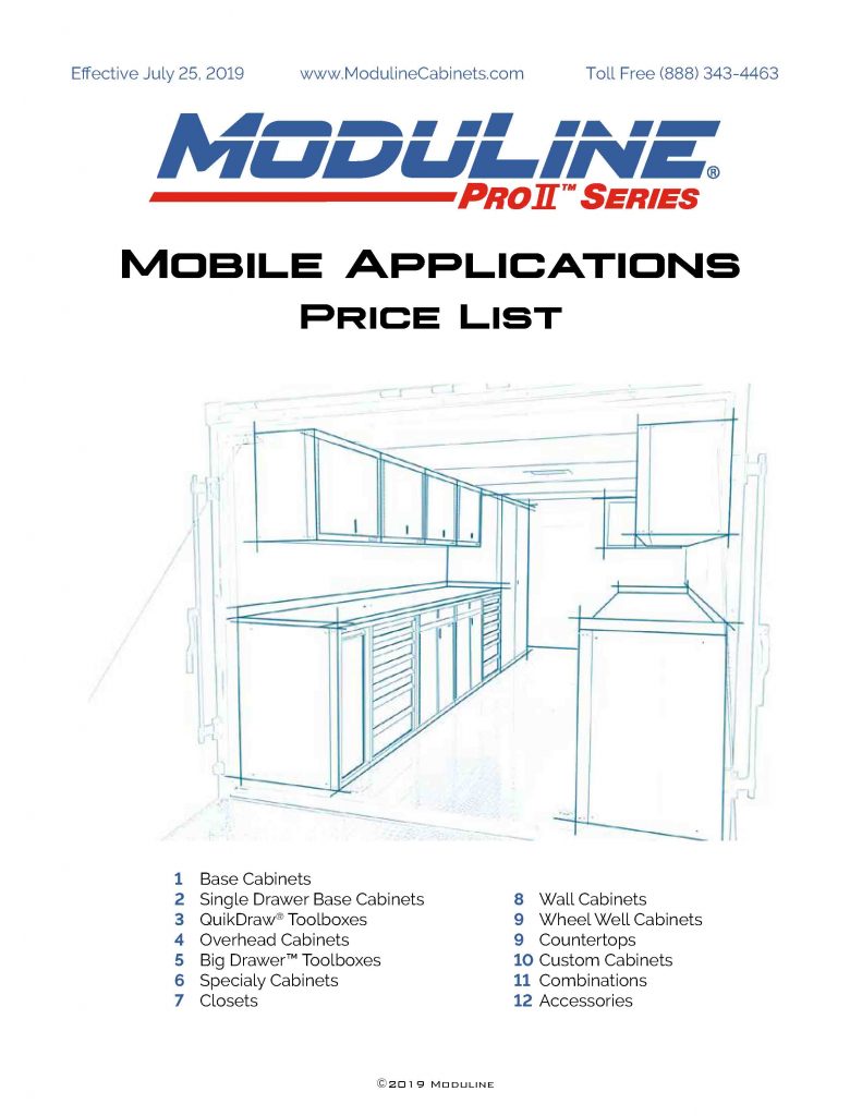 Aluminum Cabinet Spec Sheets | Resources | Moduline Cabinets